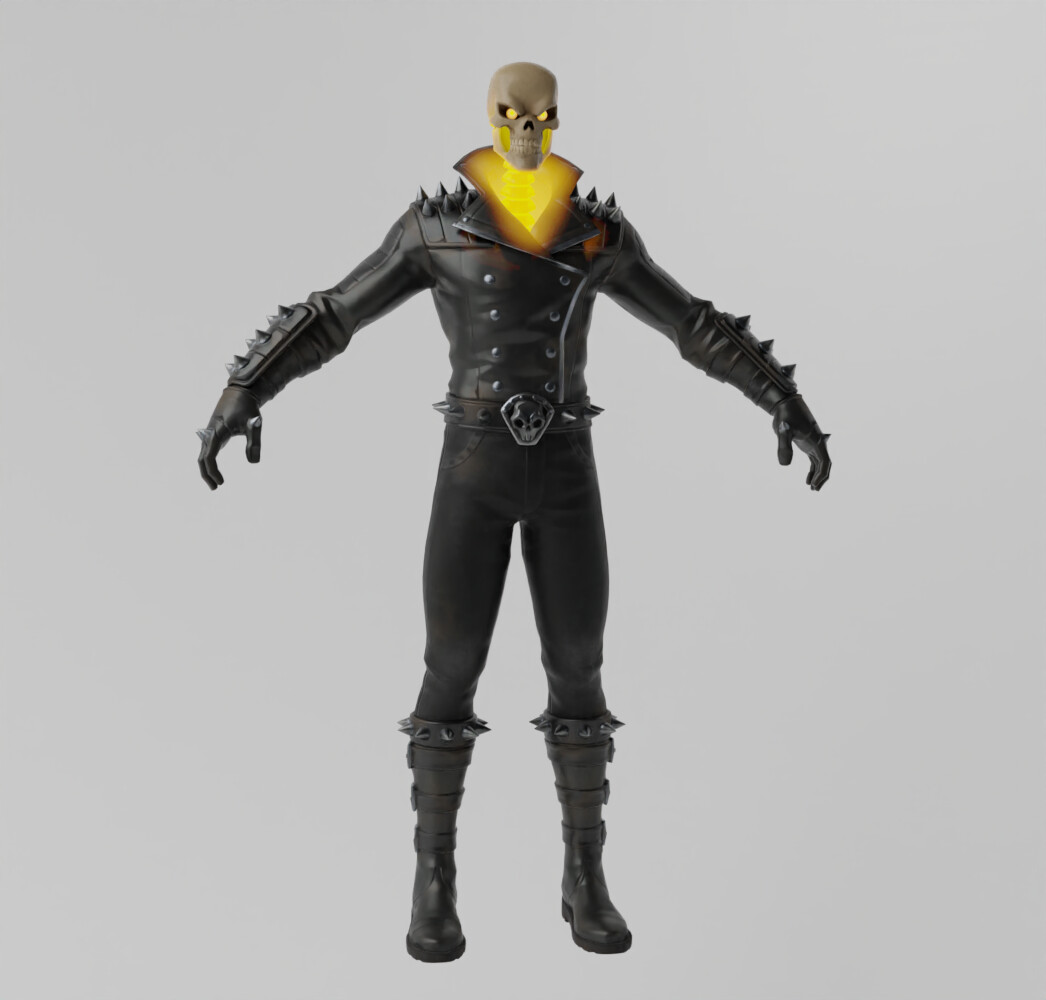 ArtStation - Ghost Rider Lowpoly Rigged | Resources