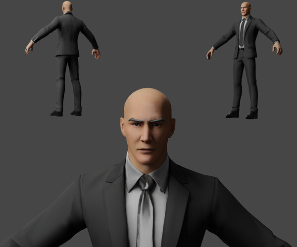 ArtStation - Hitman Lowpoly Rigged | Resources
