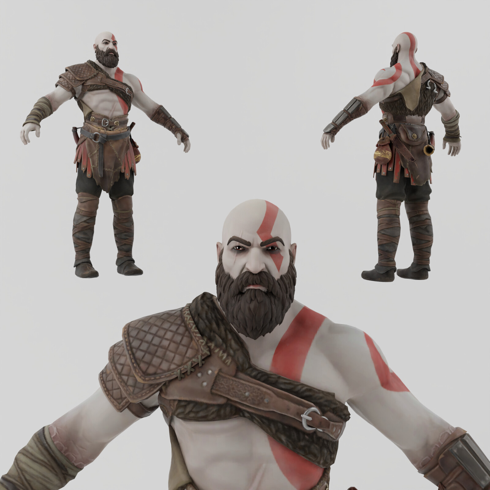 ArtStation - Kratos Lowpoly Rigged | Resources