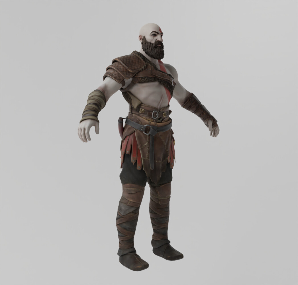 ArtStation - Kratos Lowpoly Rigged | Resources