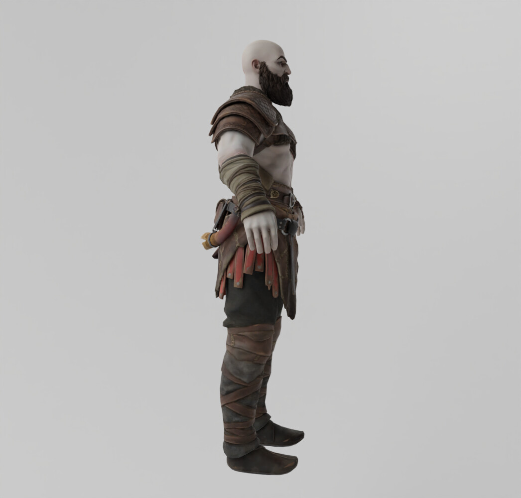 ArtStation - Kratos Lowpoly Rigged | Resources