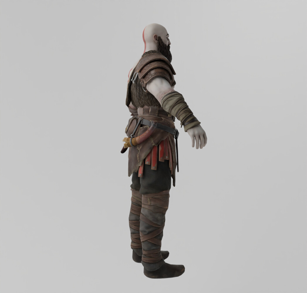 ArtStation - Kratos Lowpoly Rigged | Resources