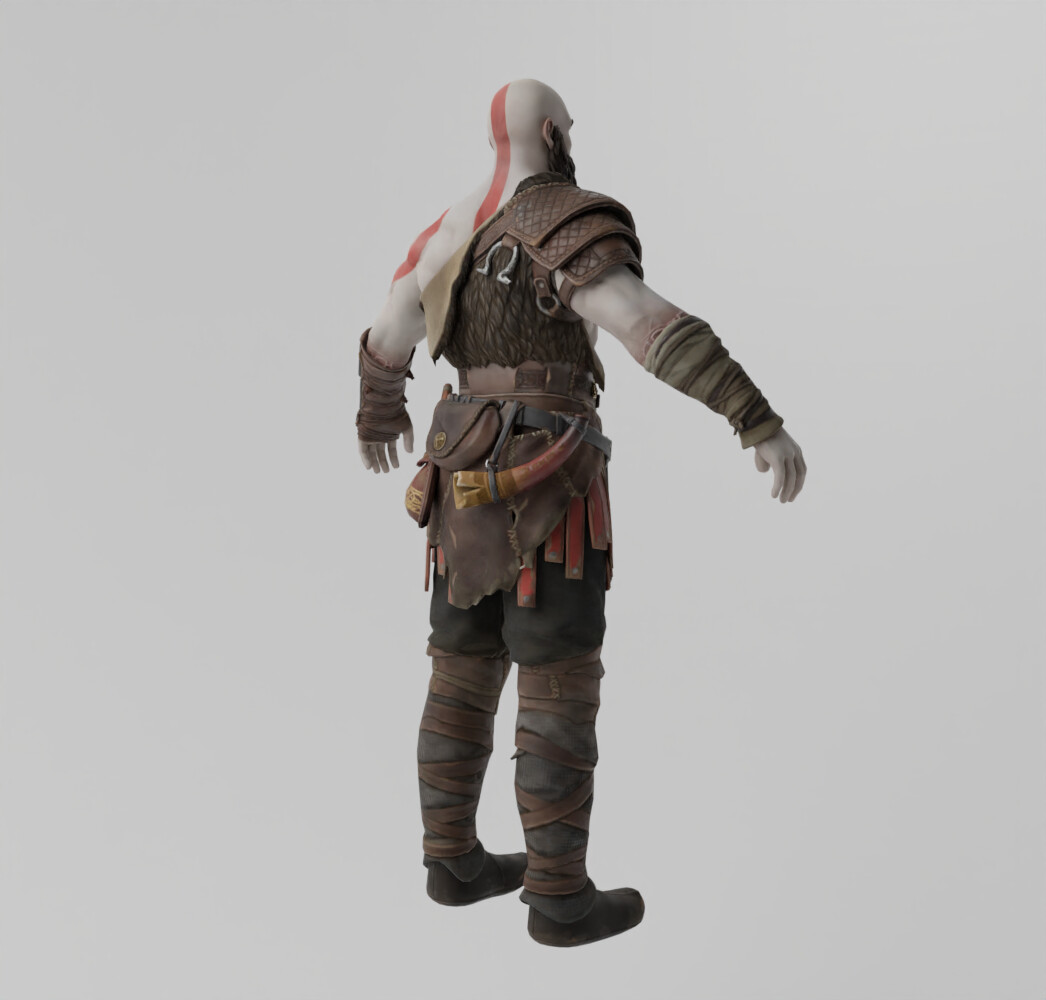 ArtStation - Kratos Lowpoly Rigged | Resources