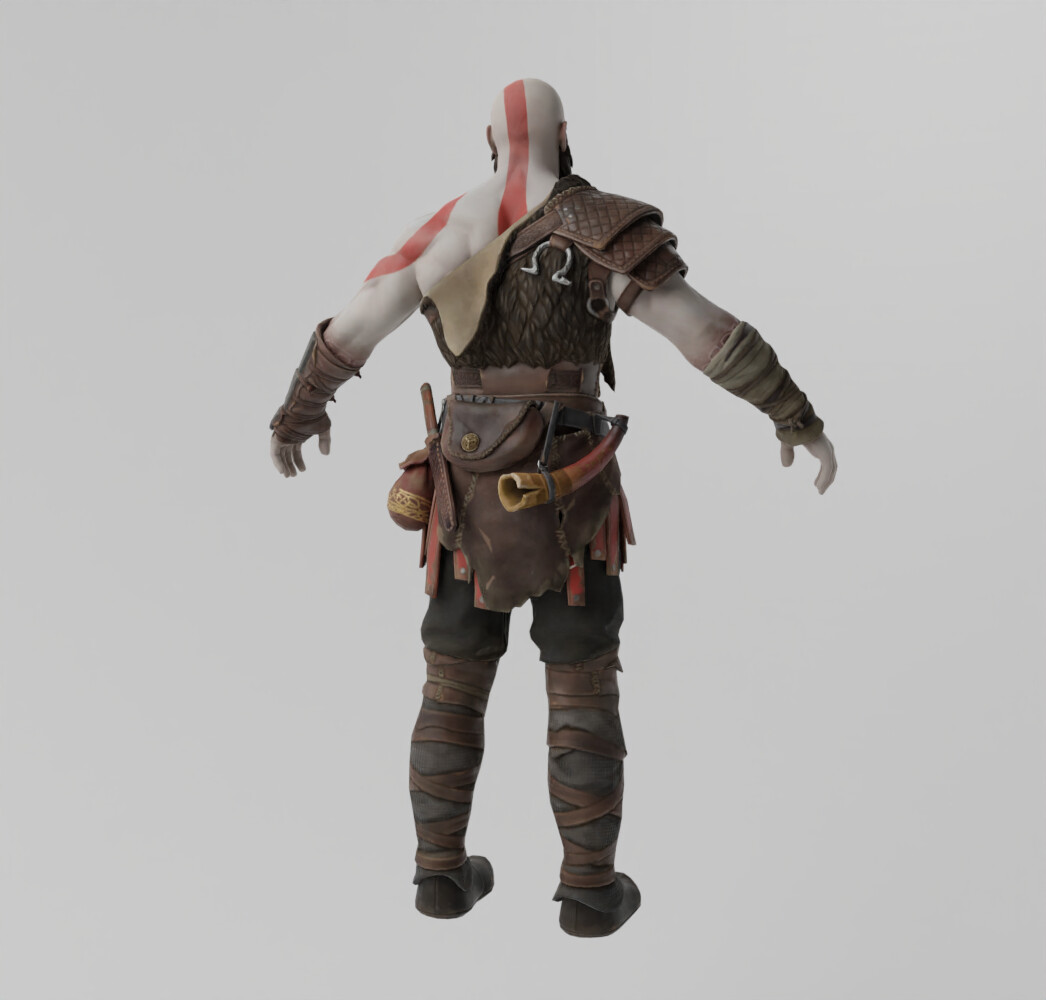 ArtStation - Kratos Lowpoly Rigged | Resources