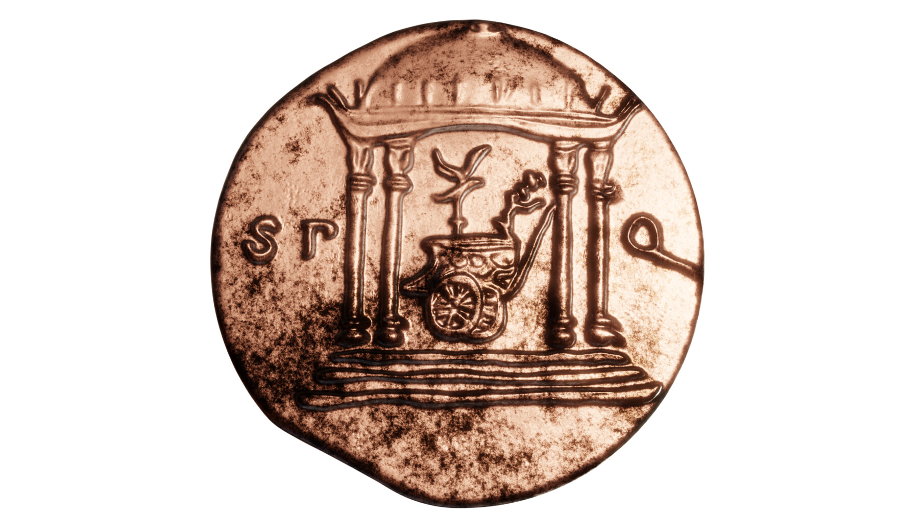 ArtStation - ancient rome coin-victory over Parthia | Game Assets