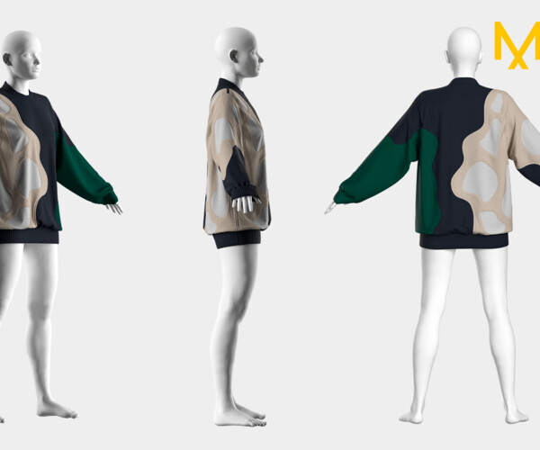 ArtStation - Streetwear Sweater #008 - Clo 3D / Marvelous Designer ...