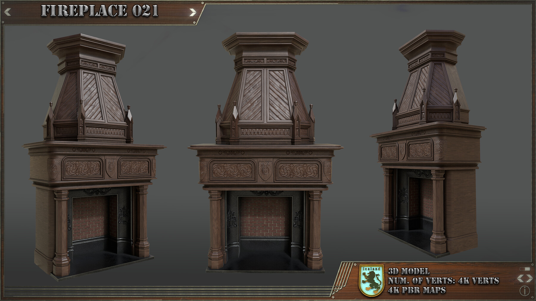 ArtStation - Fireplace 021 | Game Assets