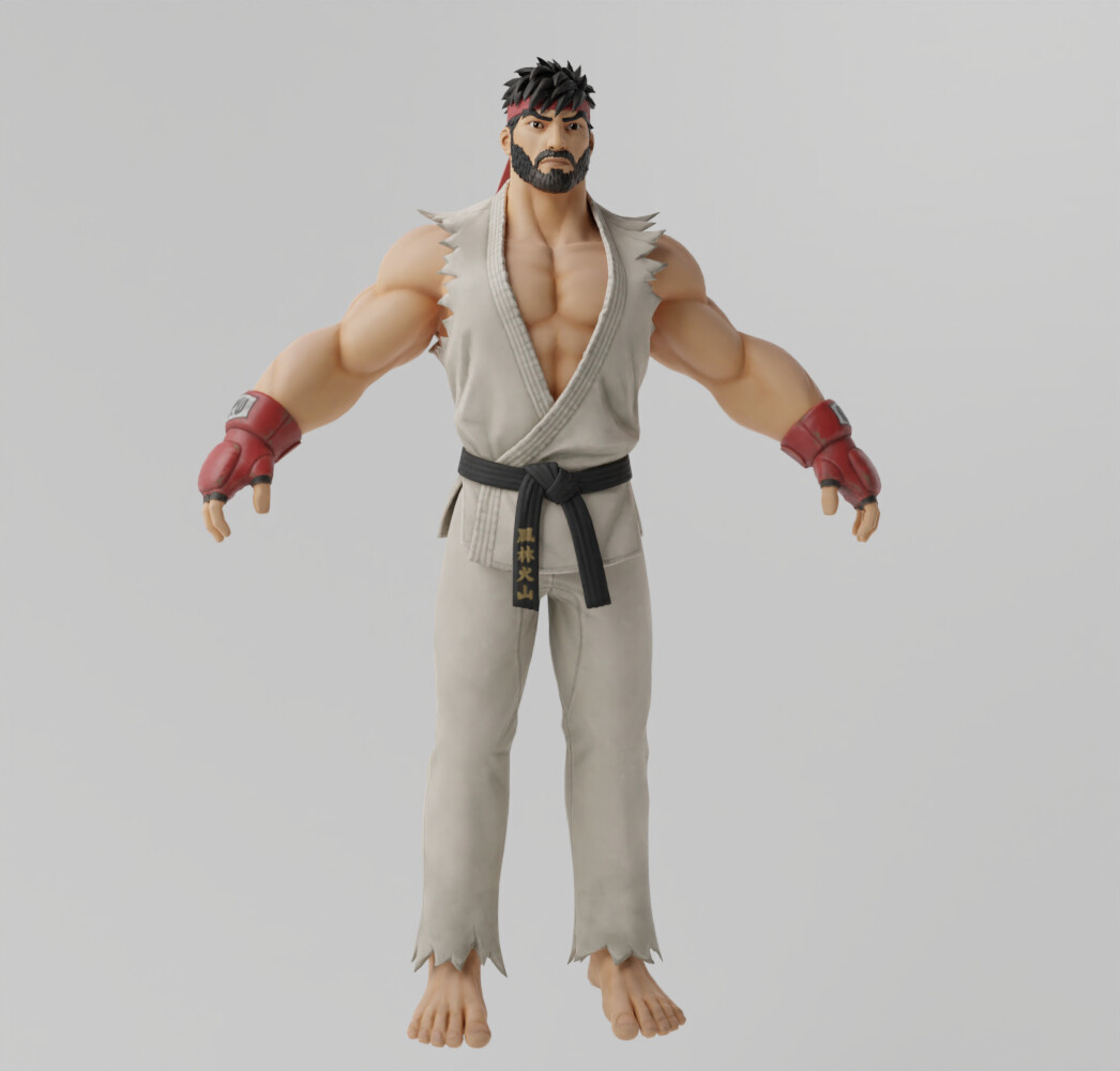ArtStation - Ryu Lowpoly Rigged | Resources