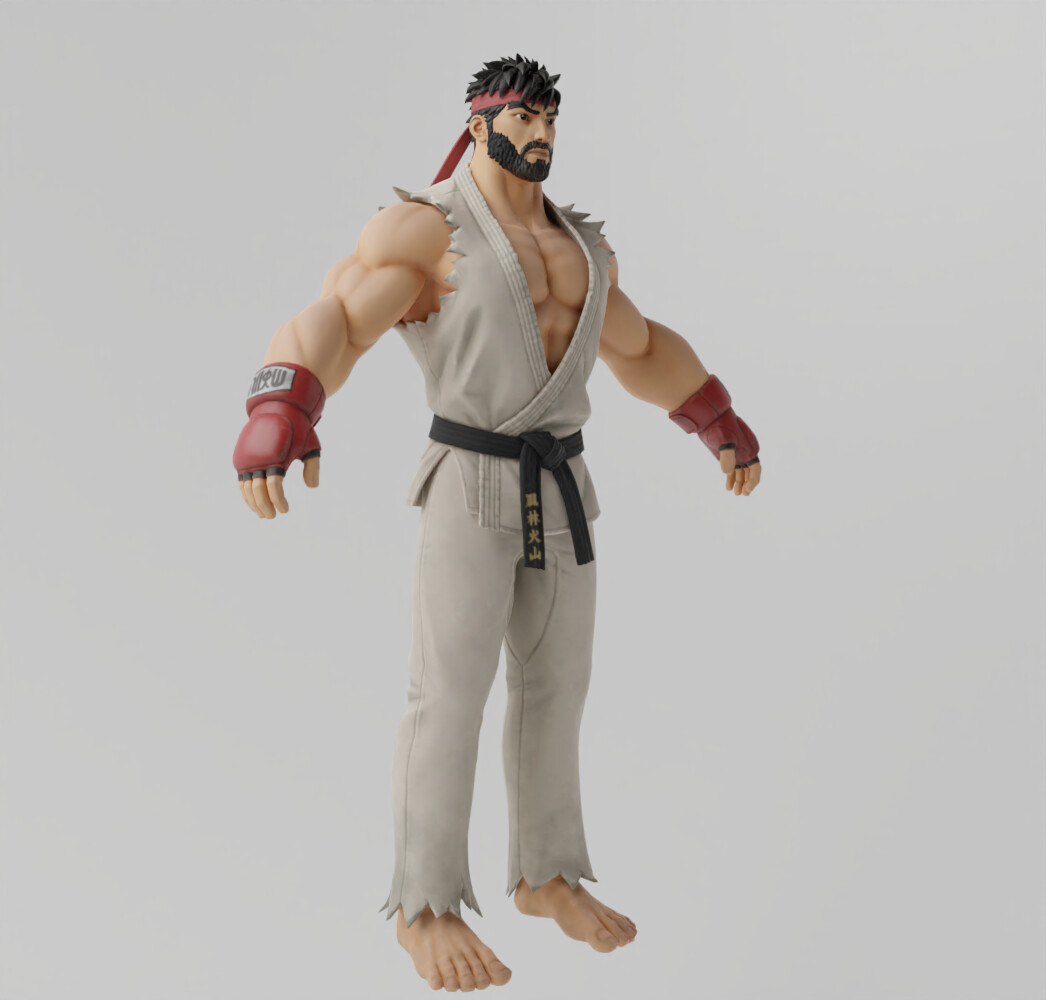 ArtStation - Ryu Lowpoly Rigged | Resources