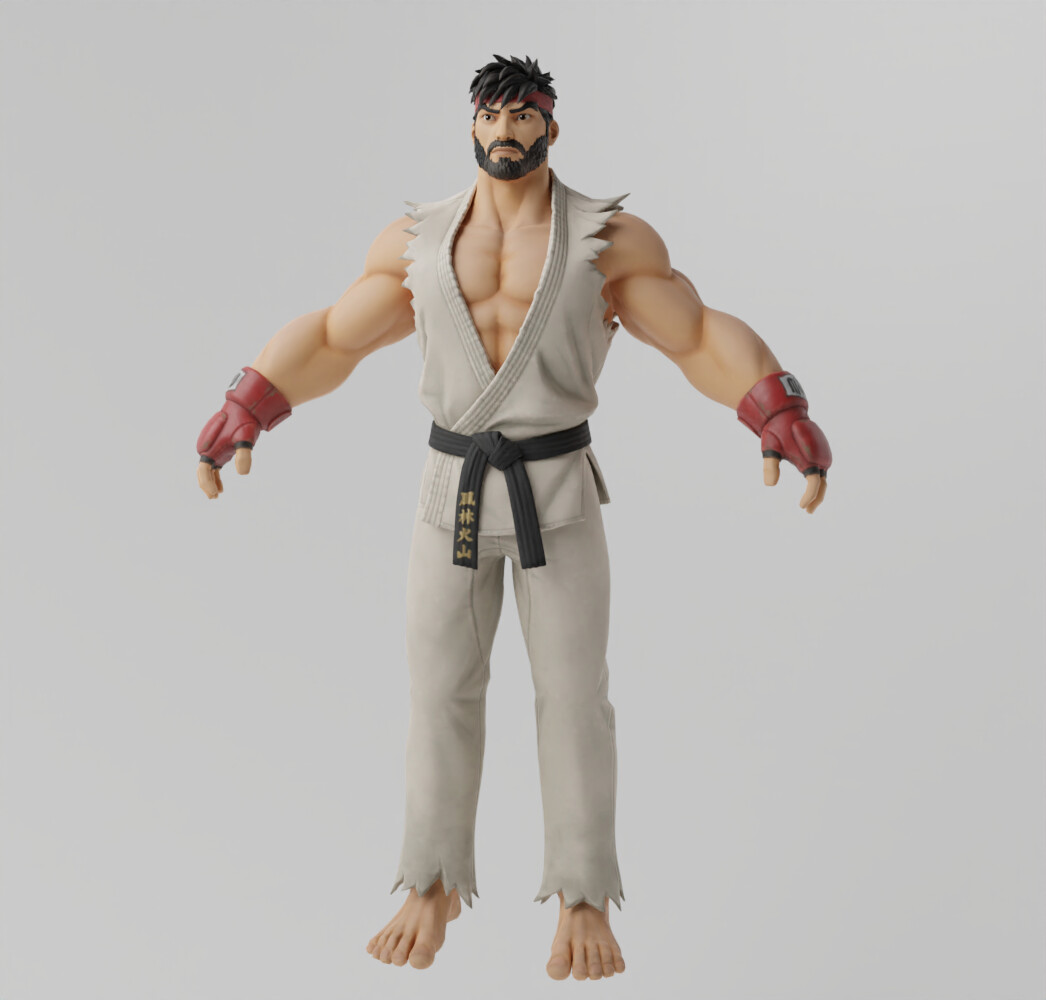 ArtStation - Ryu Lowpoly Rigged | Resources
