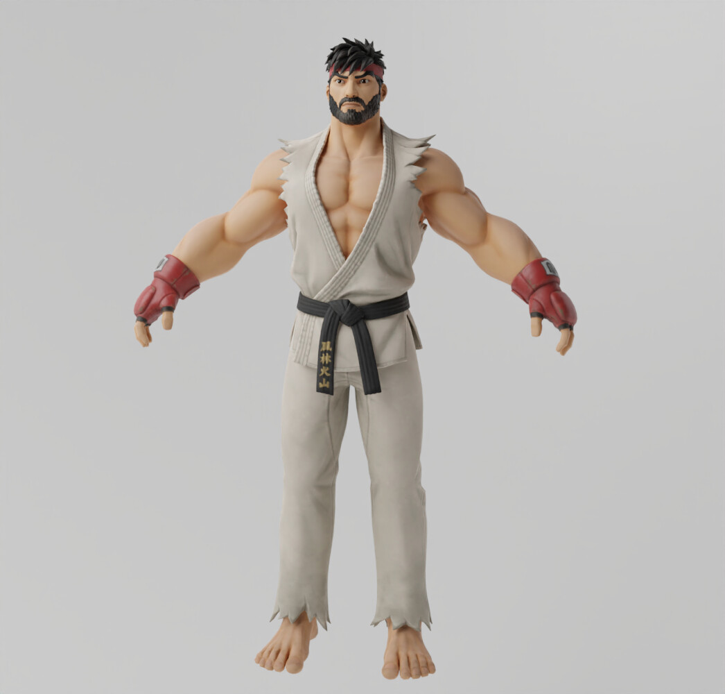 ArtStation - Ryu Lowpoly Rigged | Resources