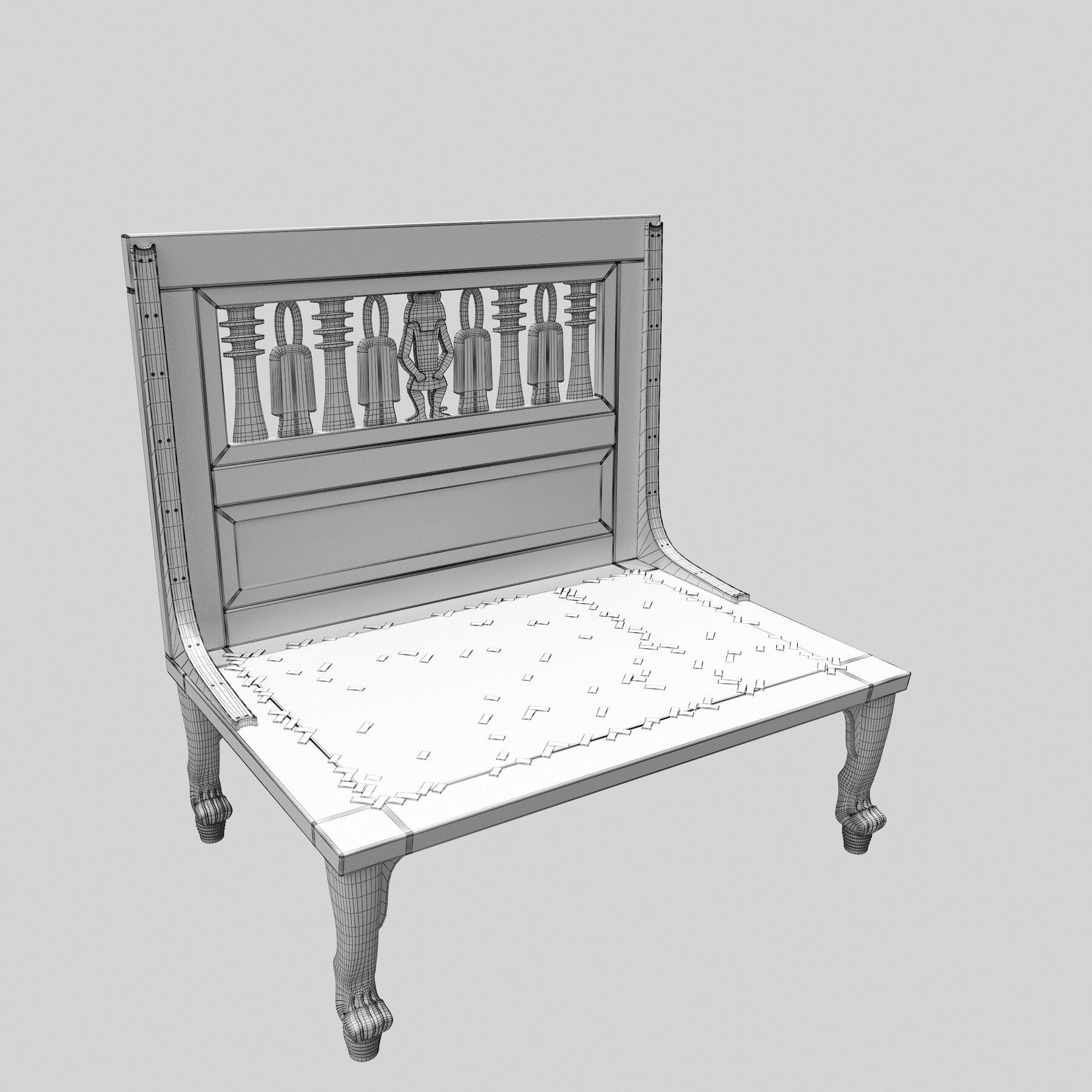 ArtStation - Egyptian Furniture Kit - Hatnefer's Chair | Resources