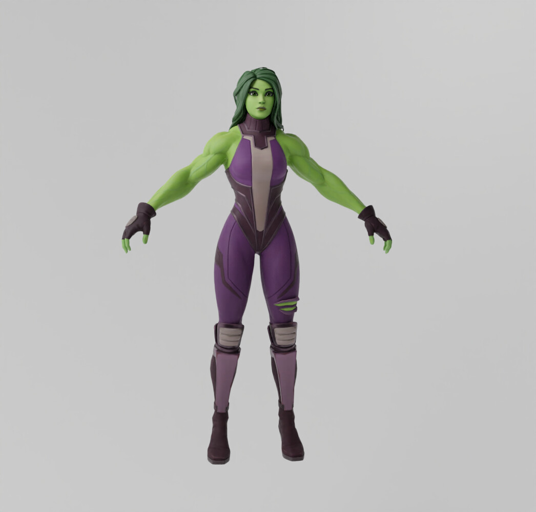 ArtStation - She Hulk Lowpoly Rigged | Resources