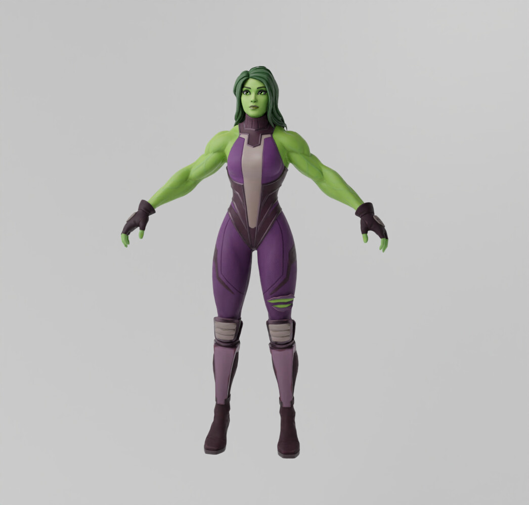 ArtStation - She Hulk Lowpoly Rigged | Resources