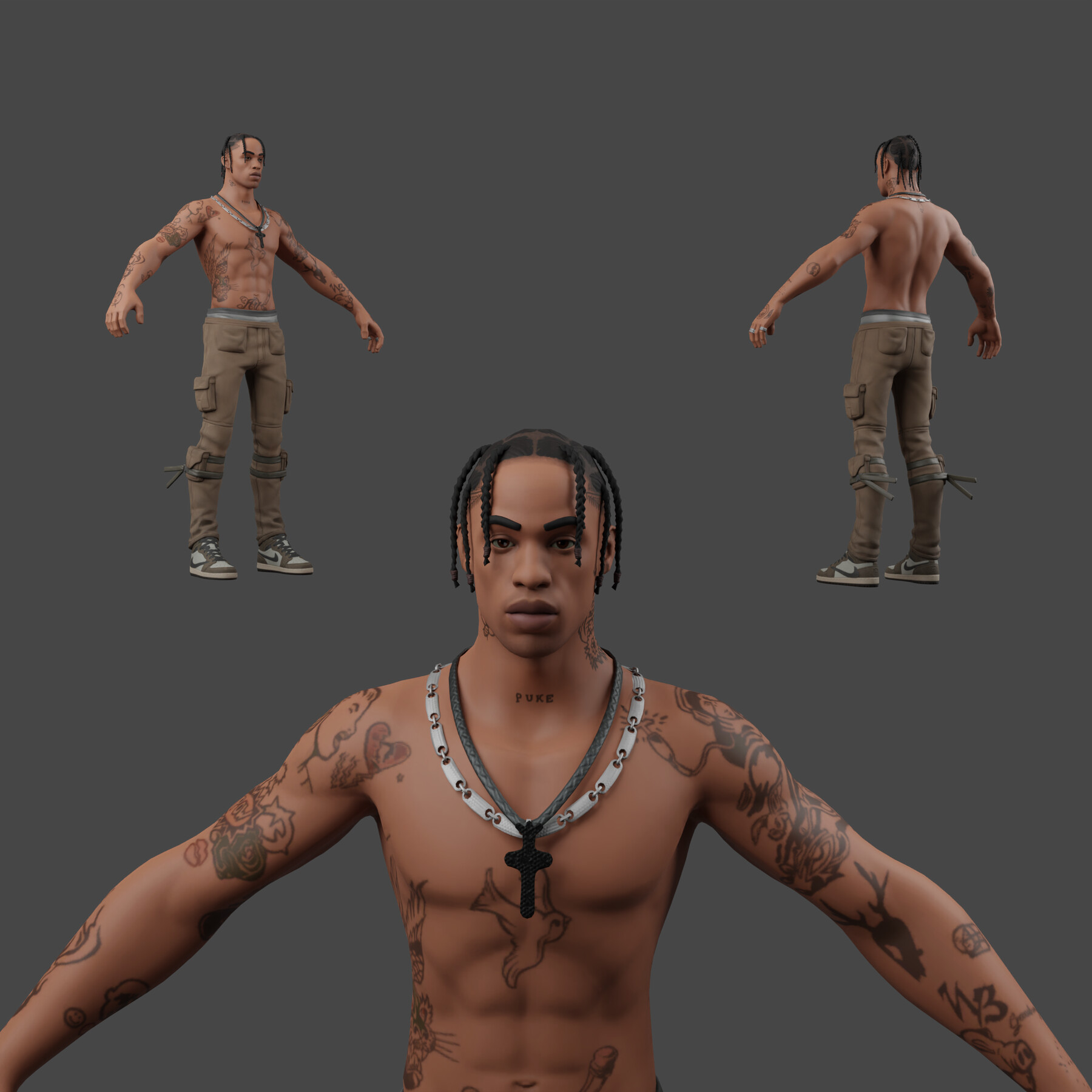 ArtStation - Travis Scott Lowpoly Rigged | Resources
