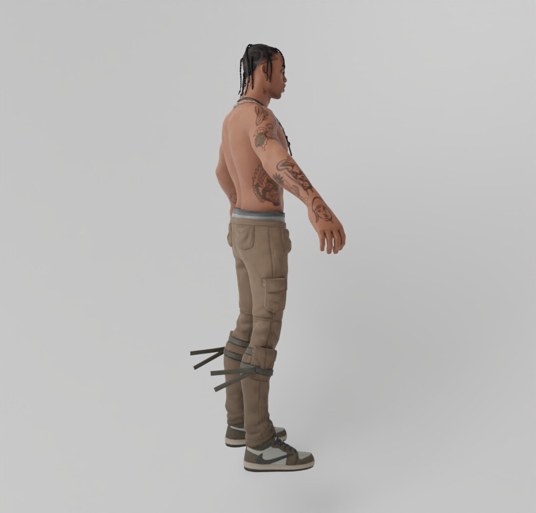 ArtStation - Travis Scott Lowpoly Rigged | Resources