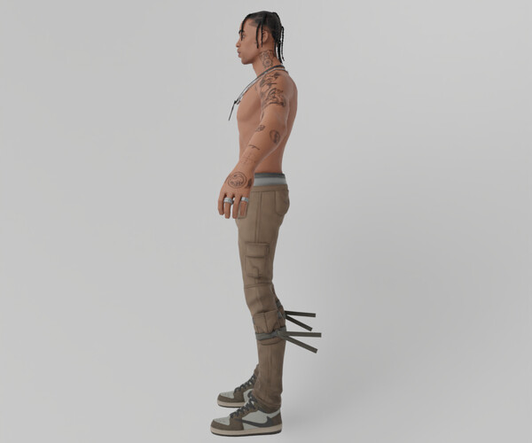 ArtStation - Travis Scott Lowpoly Rigged | Resources