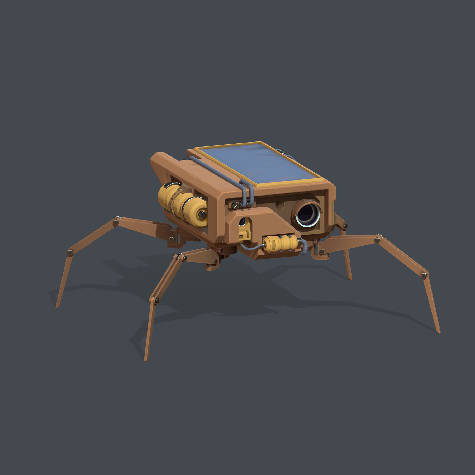 ArtStation - Stylized Robot-spider Desert Runner PBR Low Poly Game ...