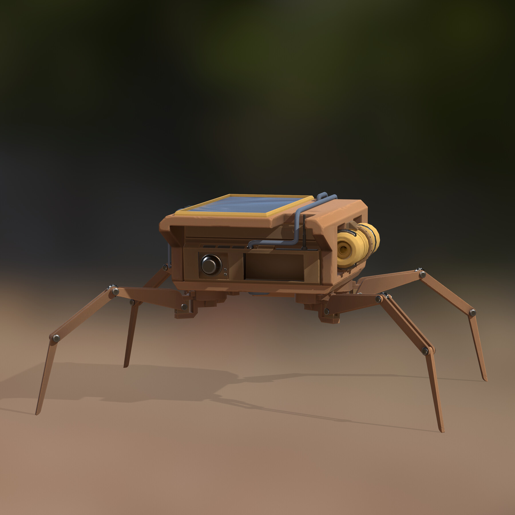 ArtStation - Stylized Robot-spider Desert Runner PBR Low Poly Game ...