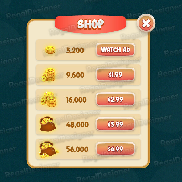 ArtStation - Game UI Kit In Cartoon Style | Game Assets