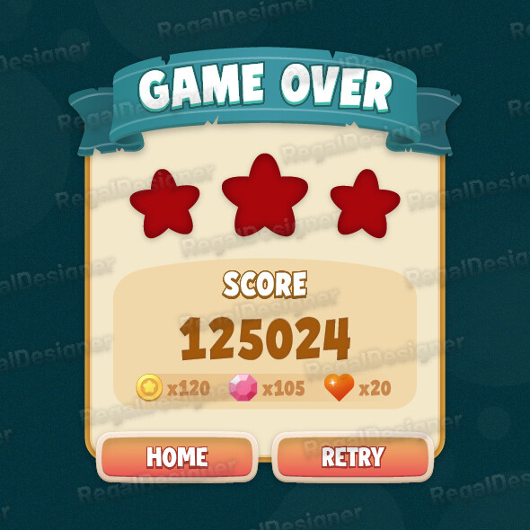 ArtStation - Game UI Kit In Cartoon Style | Game Assets