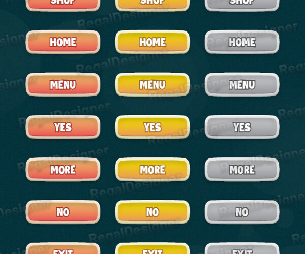 ArtStation - Game UI Kit In Cartoon Style | Game Assets