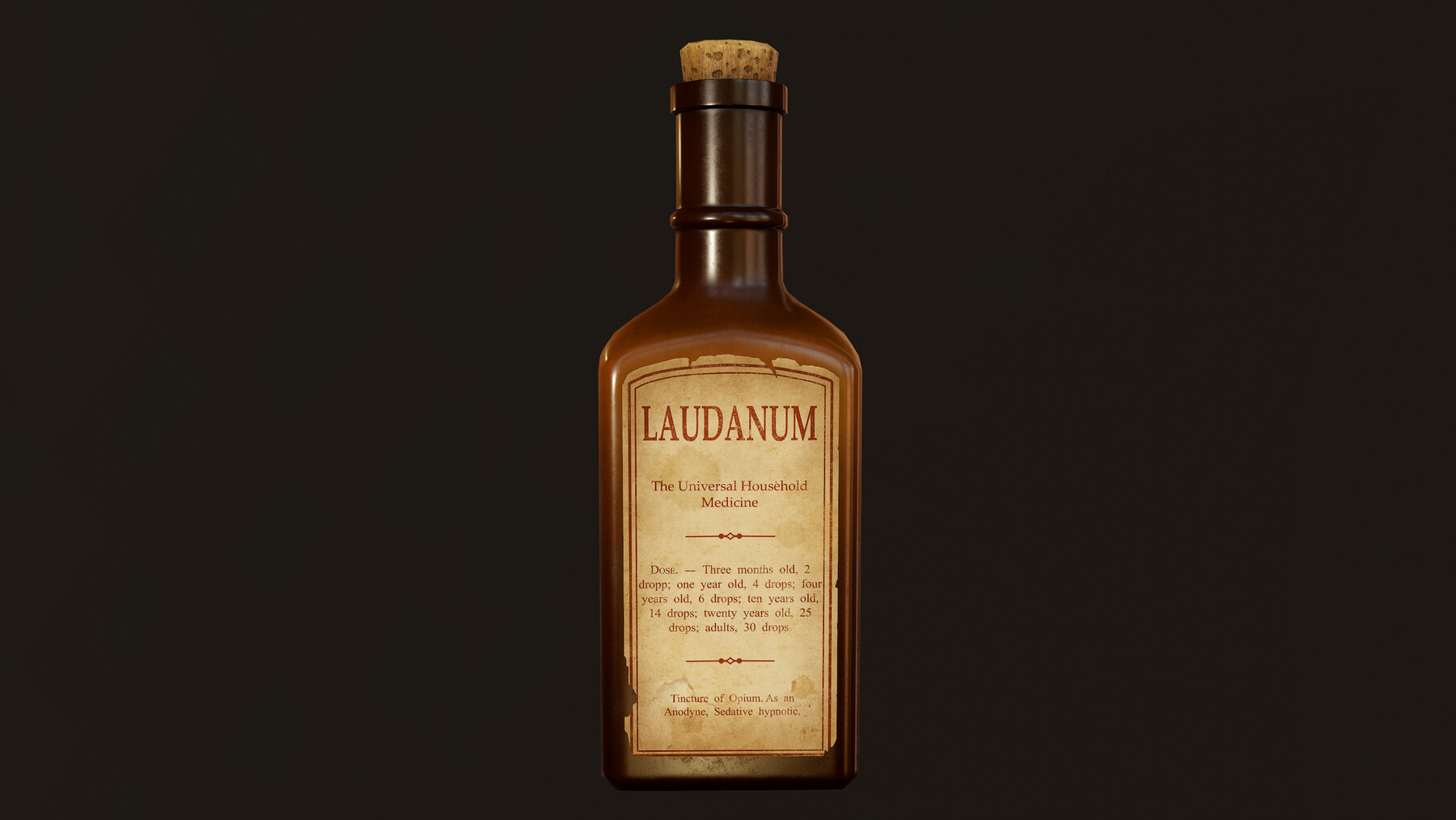 ArtStation - Antique Poison Bottle | Medical Bottle | Game Assets