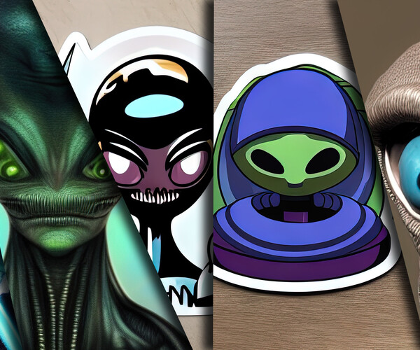 Artstation 1000 Alien Sticker Artworks
