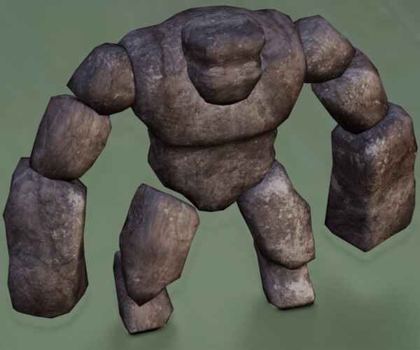 ArtStation - STONE GIANT LOW POLY GAME READY | Game Assets