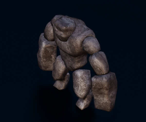 ArtStation - STONE GIANT LOW POLY GAME READY | Game Assets