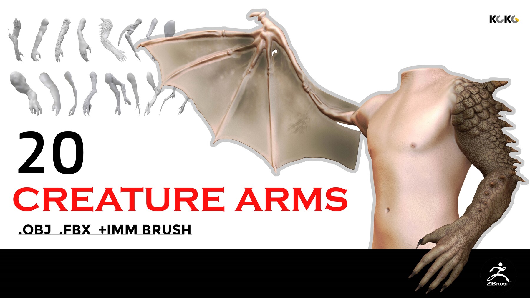 ArtStation - 20 Creature Arms | Game Assets