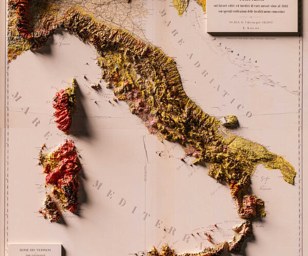 ArtStation - Italy 3D Geologic Map | Artworks