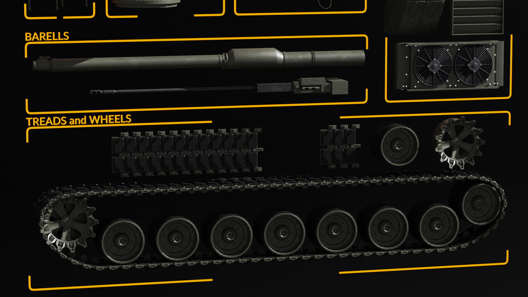 ArtStation - Sci-Fi Military Tank / Vehicle kitbash set for concept art ...