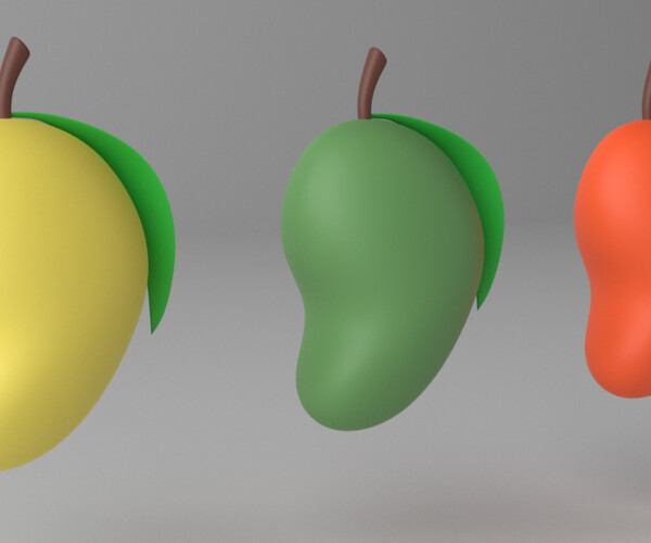 ArtStation - Cartoon Cute Mango Fruit 3D model | Resources