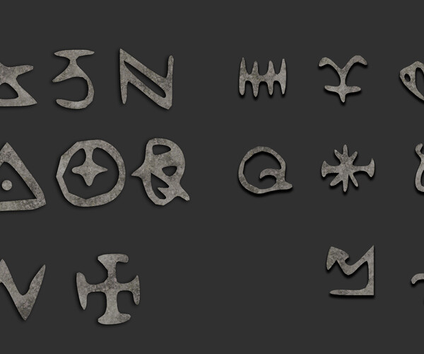 ArtStation - 300+ Runes Alpha Pack 8K | Brushes