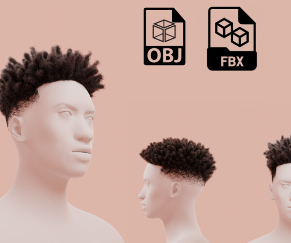 ArtStation - Afro Taper Fade Hair | Game Assets