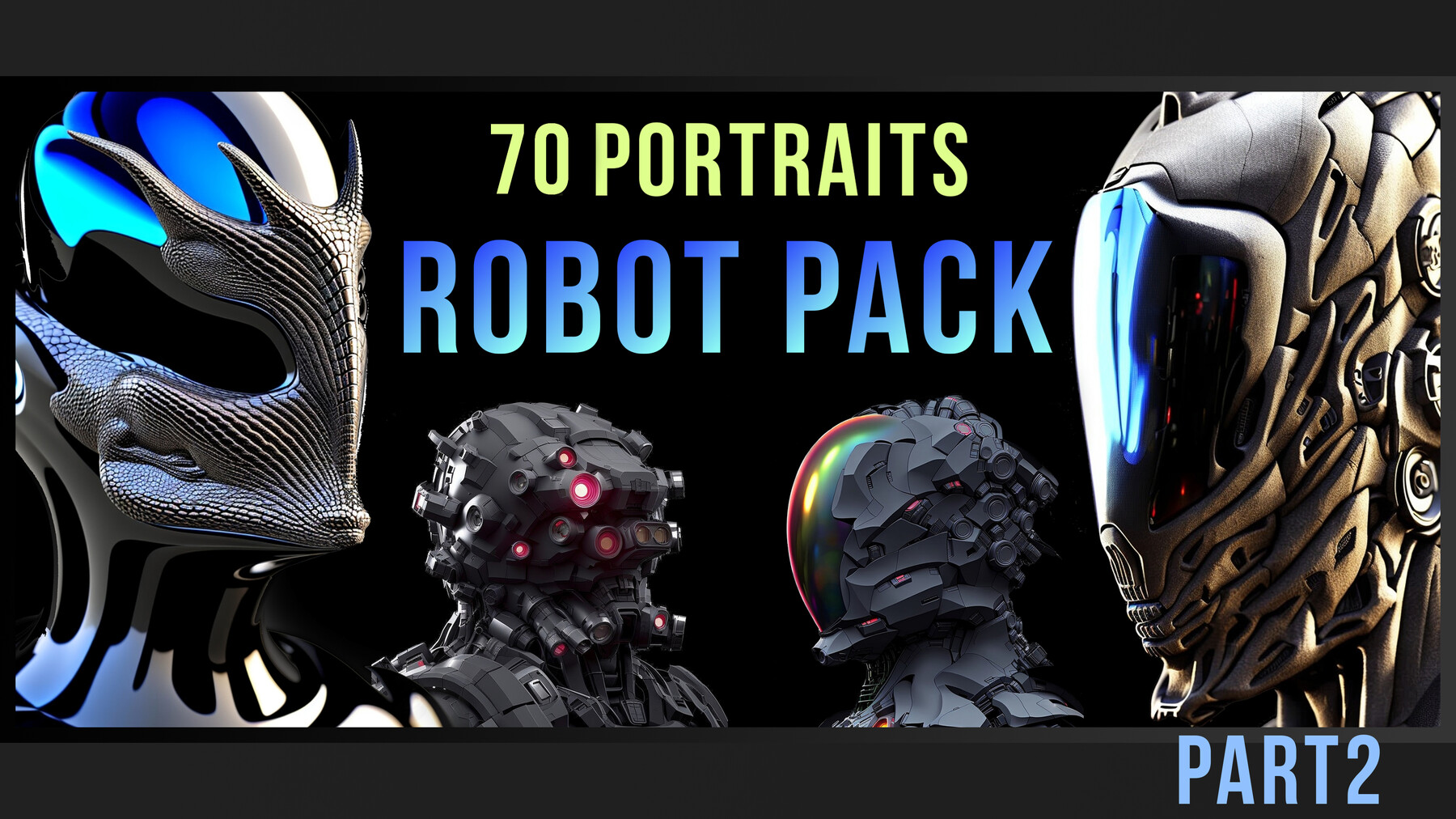 ArtStation - Robot portraits pack #2 (70 characters) | Artworks