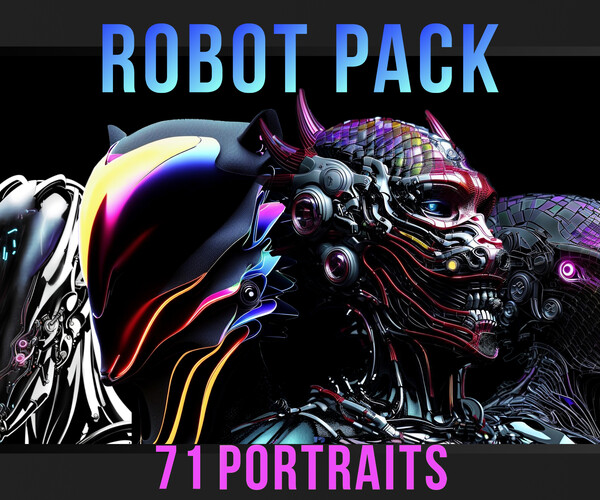 ArtStation - Robot portraits pack #3 (71 characters) | Artworks