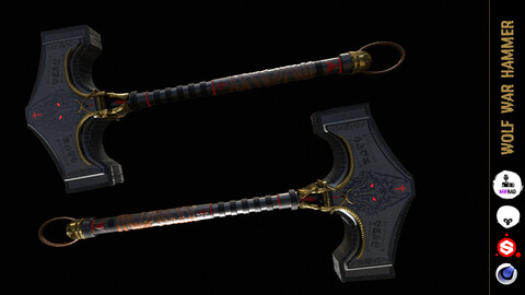 ArtStation - Wolf war hammer | Game Assets