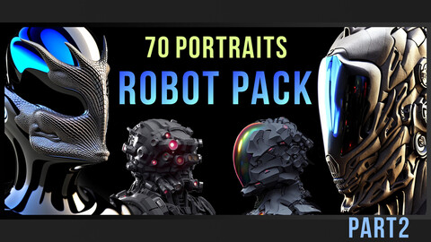 ArtStation - Robot portraits pack #2 (70 characters) | Artworks