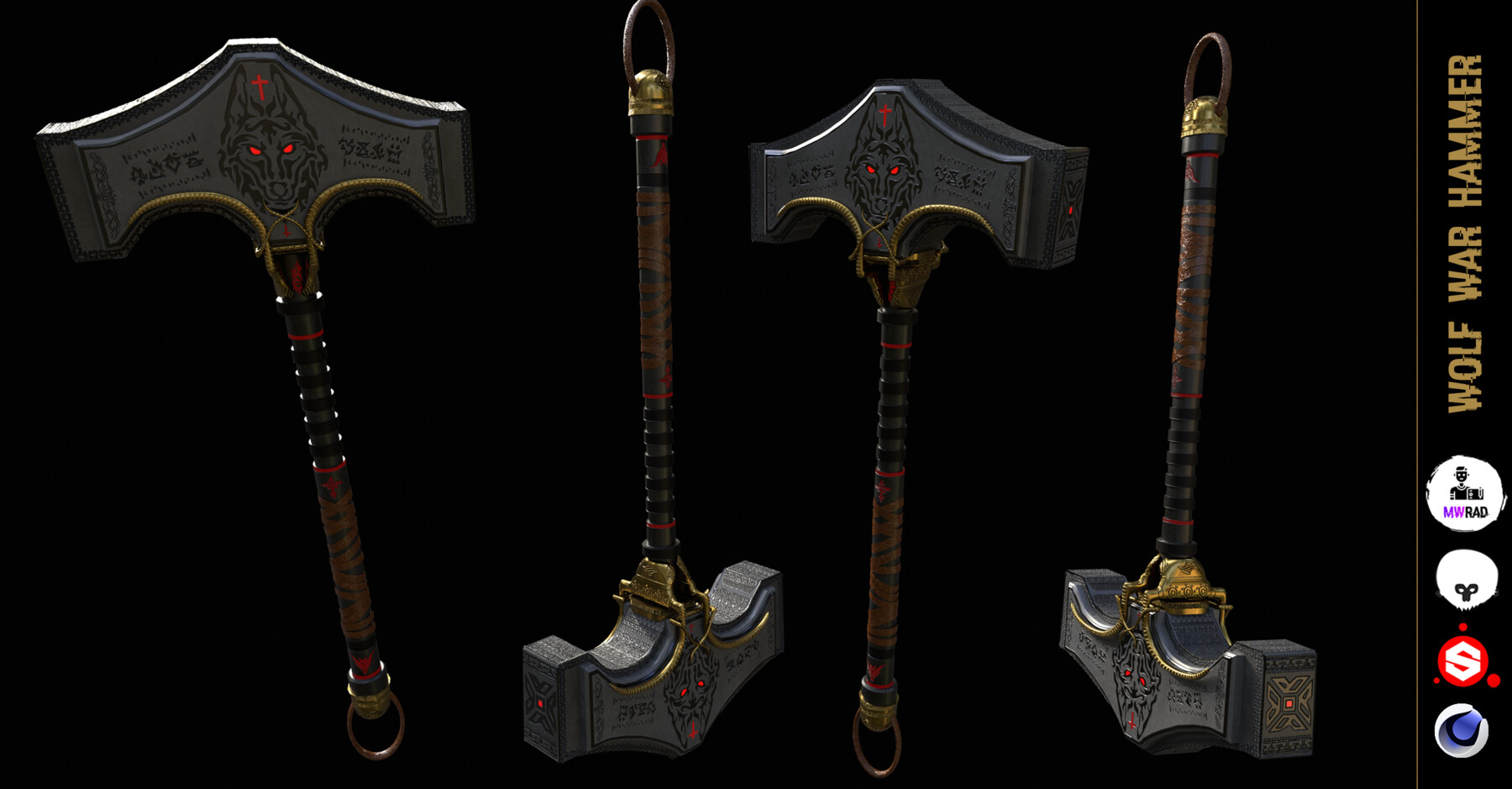 ArtStation - Wolf war hammer | Game Assets