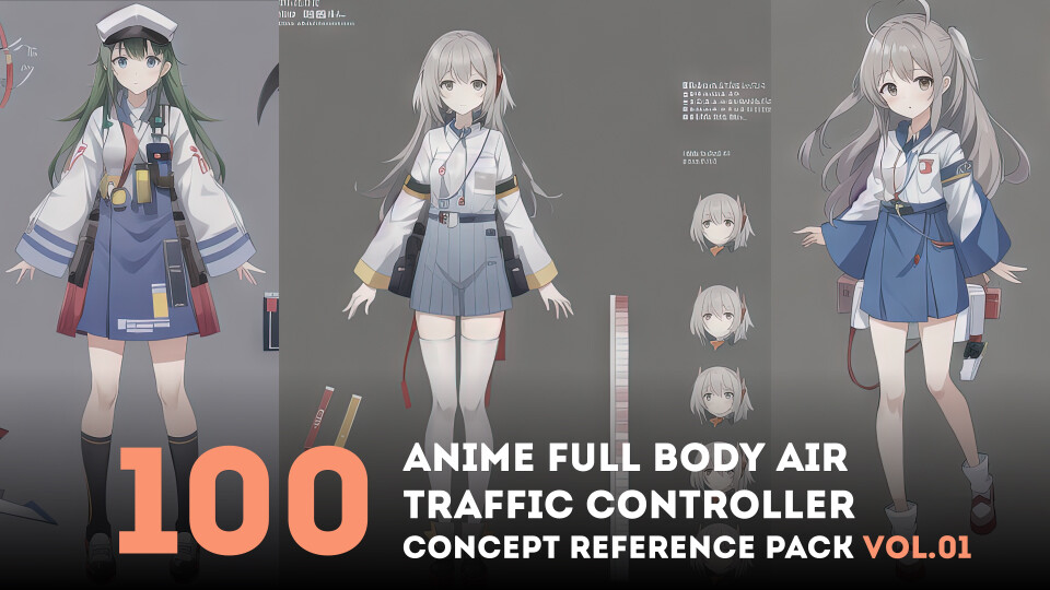 ArtStation - 100 arts - Anime Full Body Air Traffic Controller ...