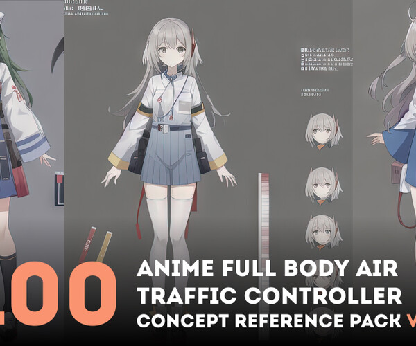 ArtStation - 100 arts - Anime Full Body Air Traffic Controller ...