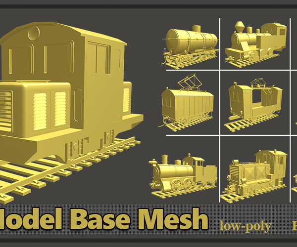 ArtStation - 10 Model Base Mesh And train | Resources