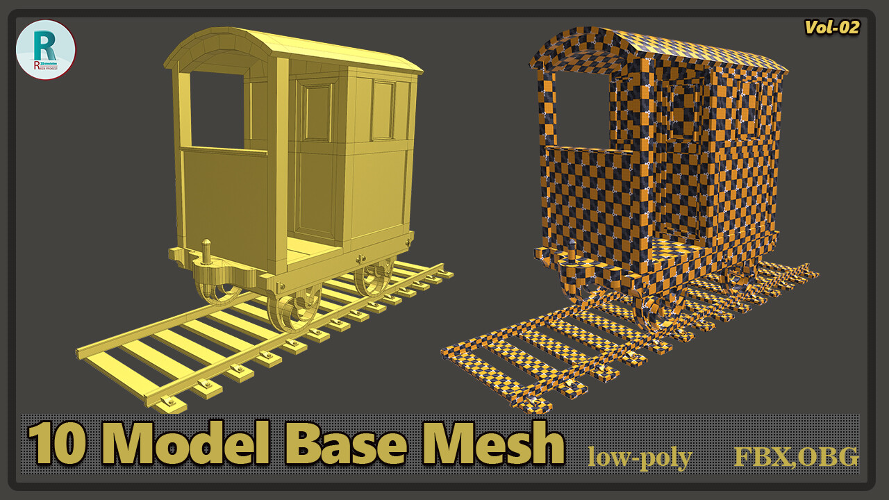 ArtStation - 10 Model Base Mesh And train | Resources