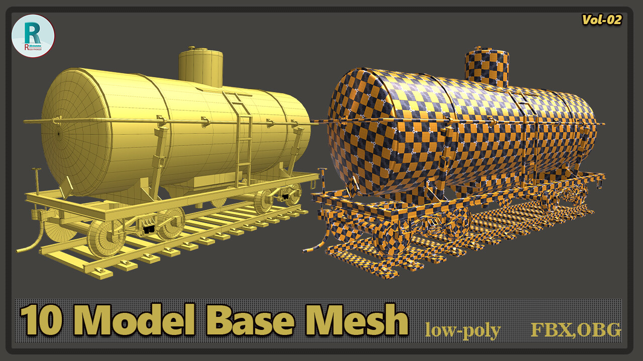 ArtStation - 10 Model Base Mesh And train | Resources