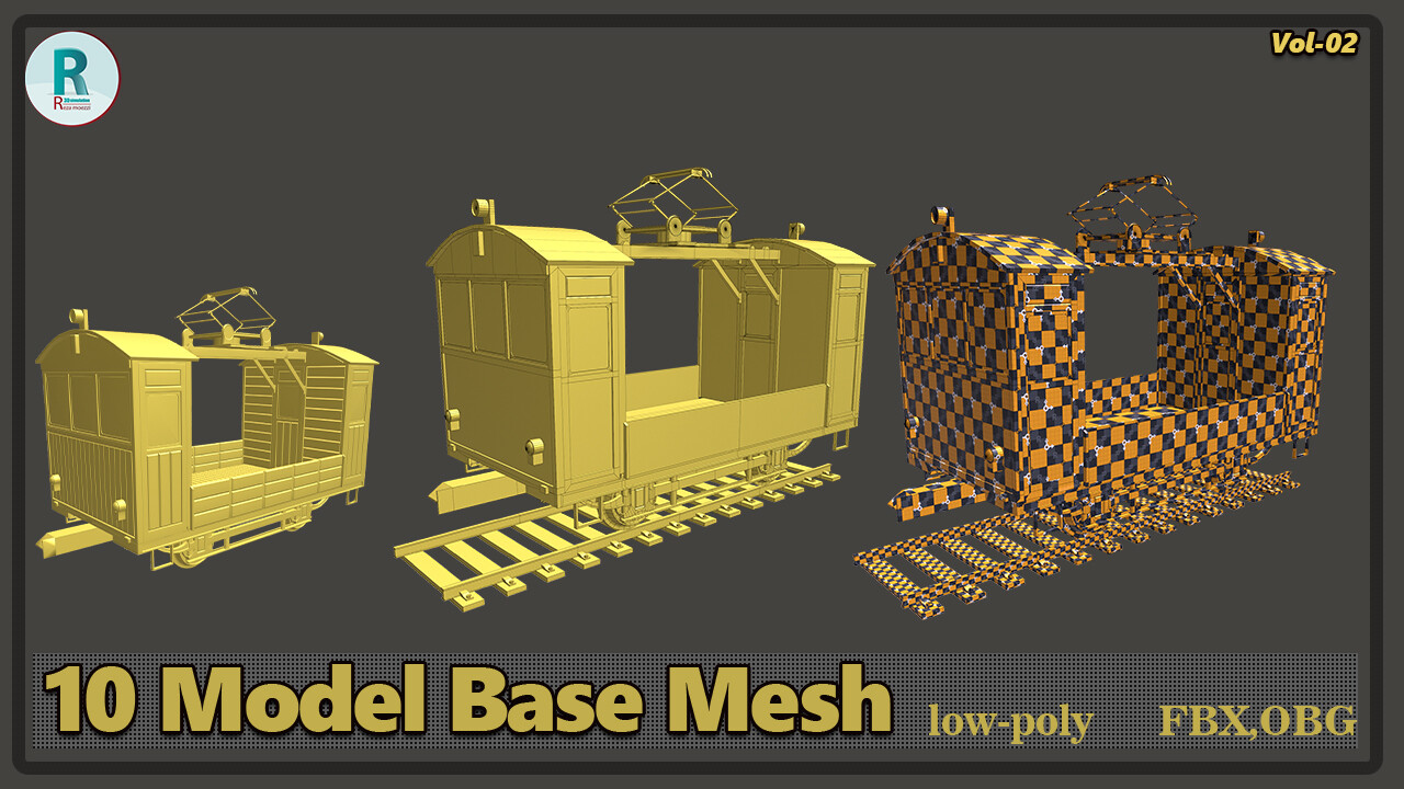 ArtStation - 10 Model Base Mesh And train | Resources