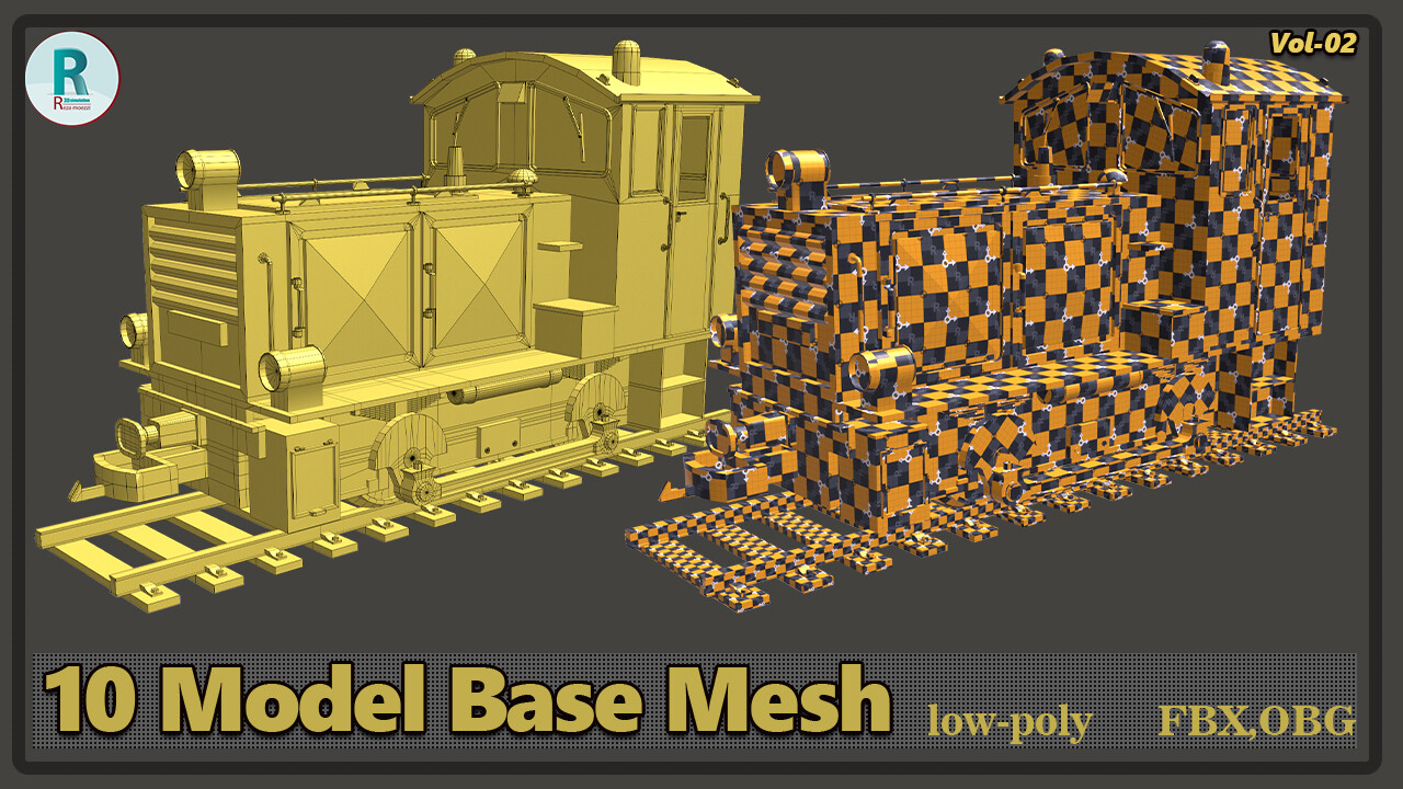 ArtStation - 10 Model Base Mesh And train | Resources