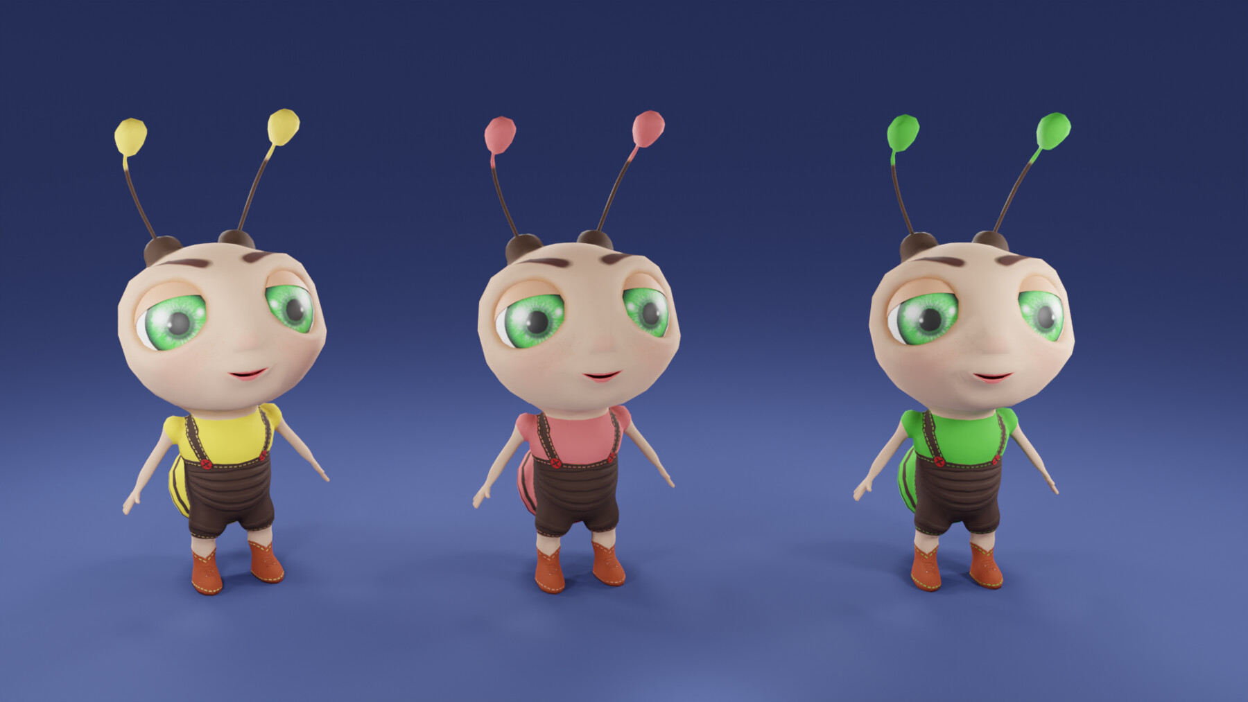 ArtStation - Bee Cute Character Stylized Cartoon Lowpoly | Game Assets