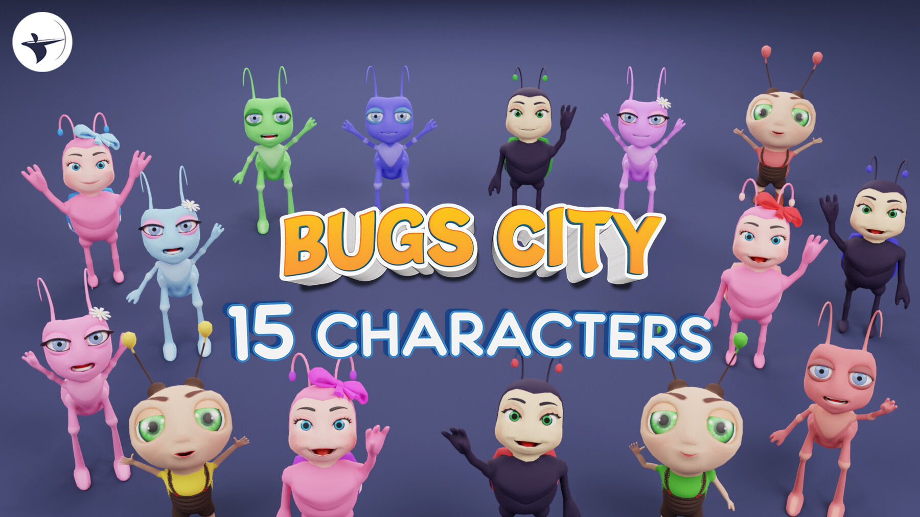 Hayq Art - Insects Pack LowPoly Ant Ladybug Bee Characters